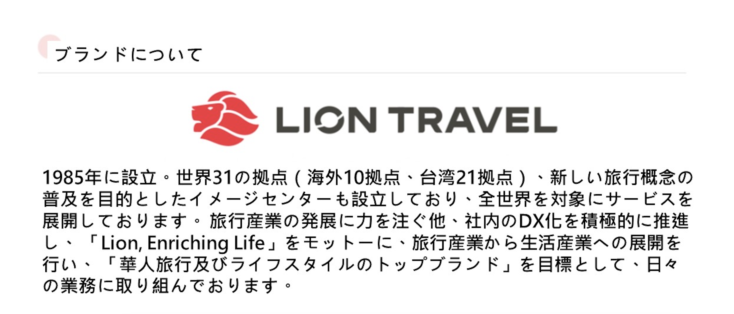 LION TRAVEL